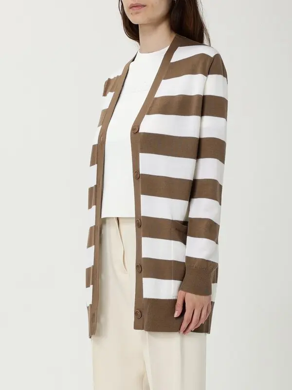 Max Mara Hazel Striped Cardigan - Brown