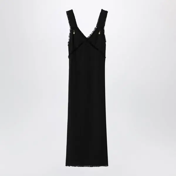 TOTEME Textured Sable Slip Dress - Black