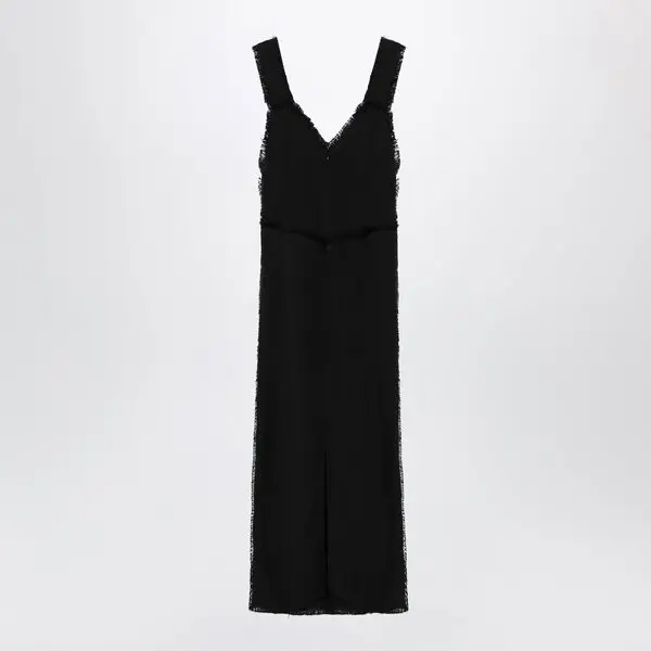 TOTEME Textured Sable Slip Dress - Black