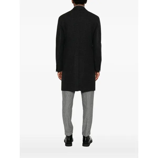 Tagliatore Double-breasted Checked Wool Coat