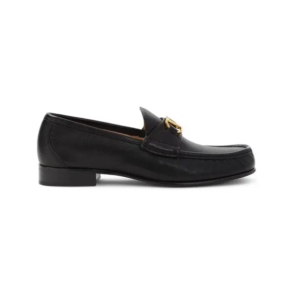 Valentino Garavani Signature V-logo Leather Loafer