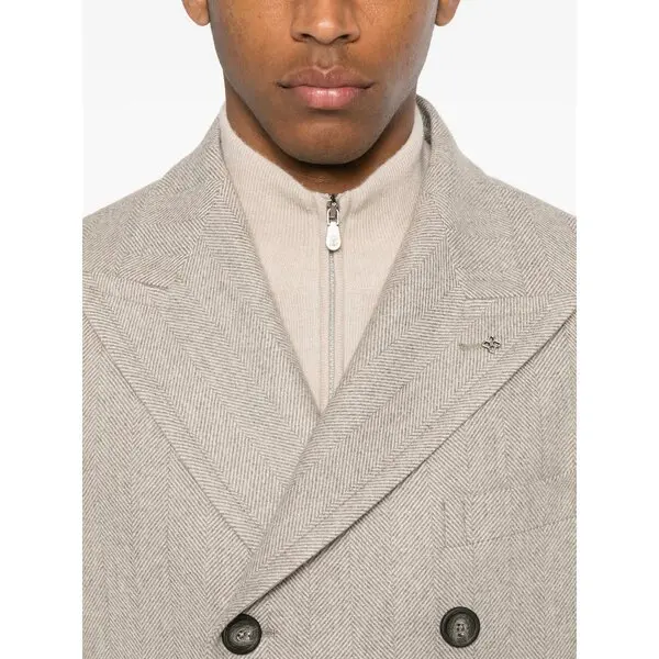 Tagliatore Double-breasted Virgin Wool Coat - Cream
