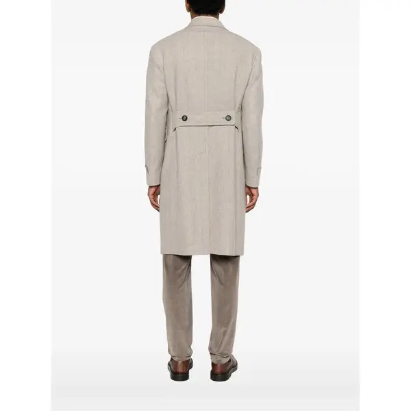 Tagliatore Double-breasted Virgin Wool Coat - Cream