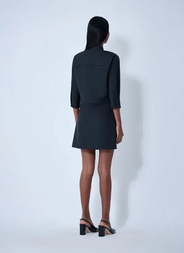 Gucci Wool Mini Dress With Logo Hardware