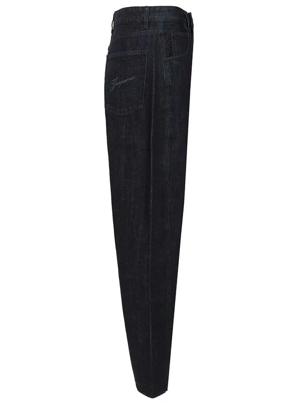 Jacquemus Curved-fit Denim Trousers - Blue