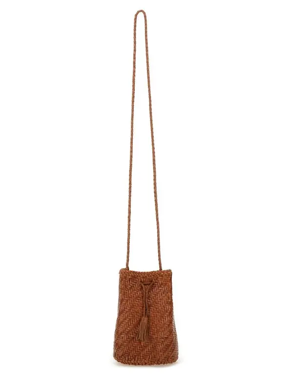 Dragon Diffusion Woven Leather Bucket Bag