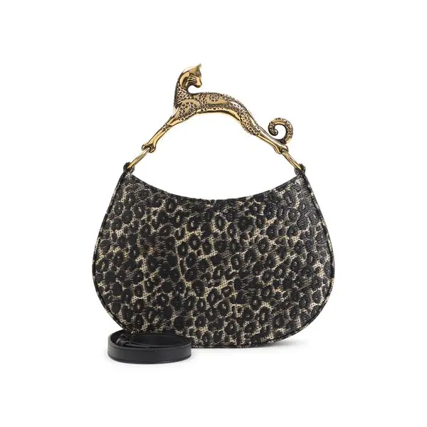 LANVIN Cat Handle Hobo Bag - Black