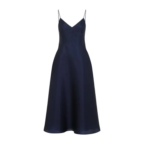 Alberta Ferretti Triple Organza Midi Dress - Blue