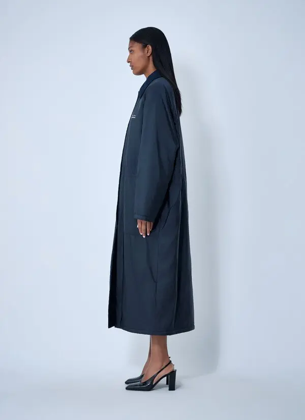 Prada Logo Print Long Coat