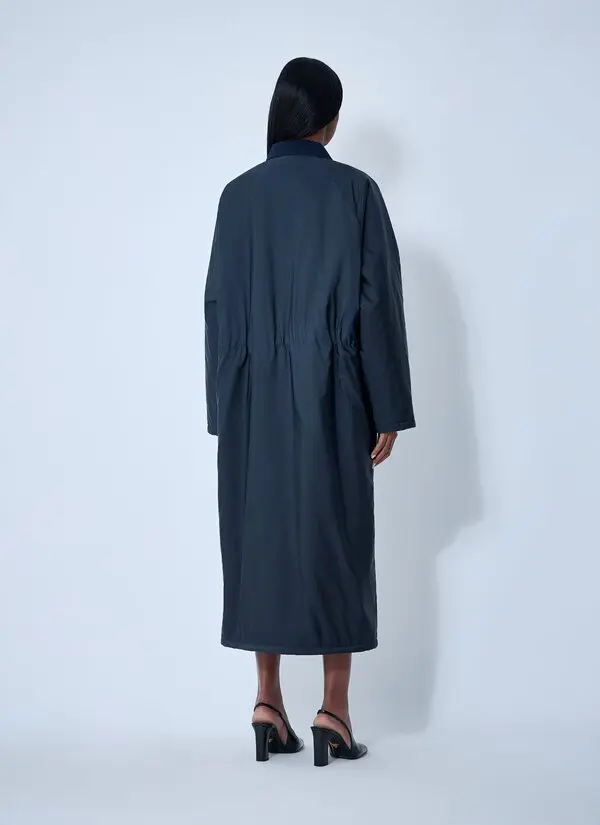 Prada Logo Print Long Coat