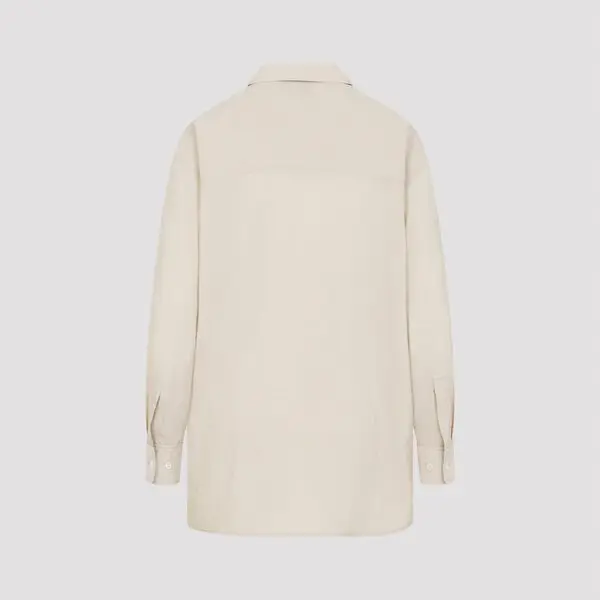 LEMAIRE Silk Long Shirt With Tie Detail