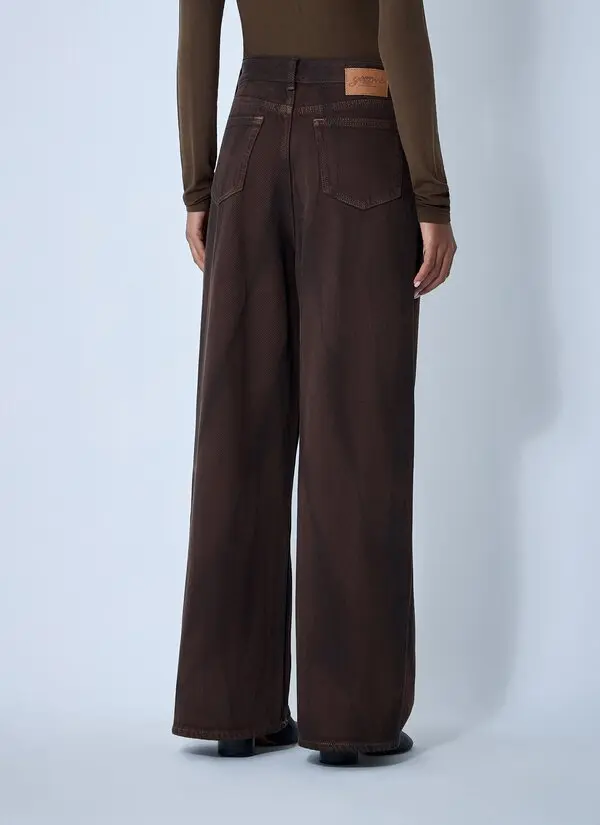 GANNI Five-pocket Straight-leg Jeans - Brown