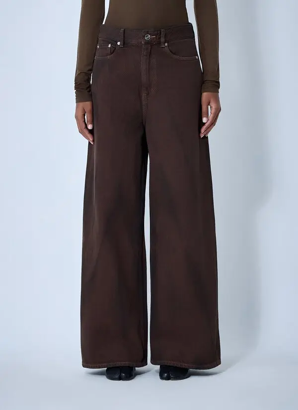 GANNI Five-pocket Straight-leg Jeans - Brown