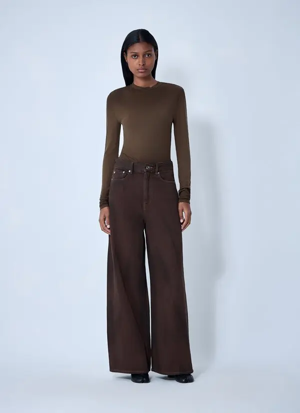GANNI Five-pocket Straight-leg Jeans - Brown
