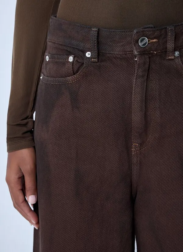 GANNI Five-pocket Straight-leg Jeans - Brown