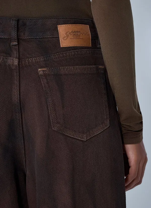 GANNI Five-pocket Straight-leg Jeans - Brown