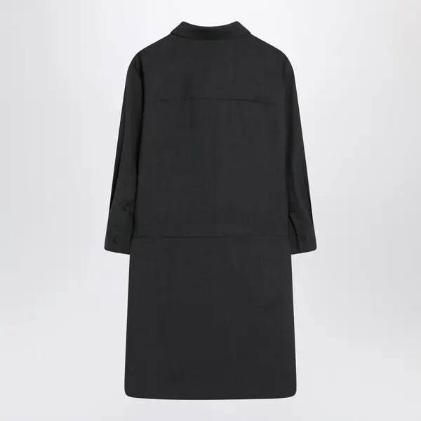 Gucci Wool Shirt Dress With Button Front