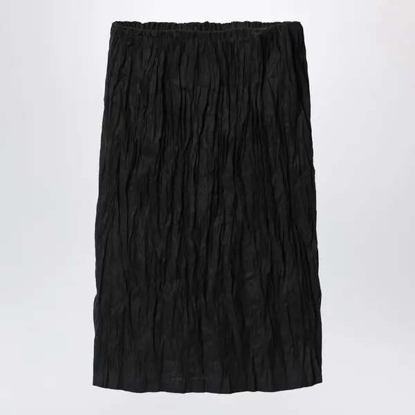 TOTEME Crinkled Linen Skirt - Black