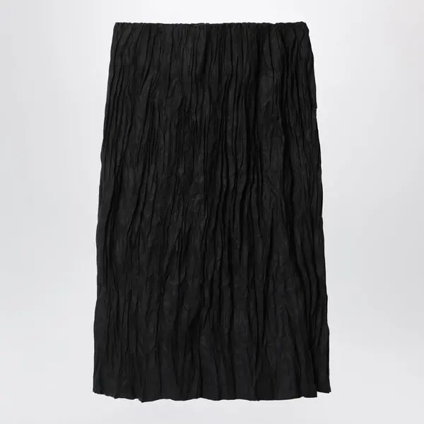TOTEME Crinkled Linen Skirt - Black