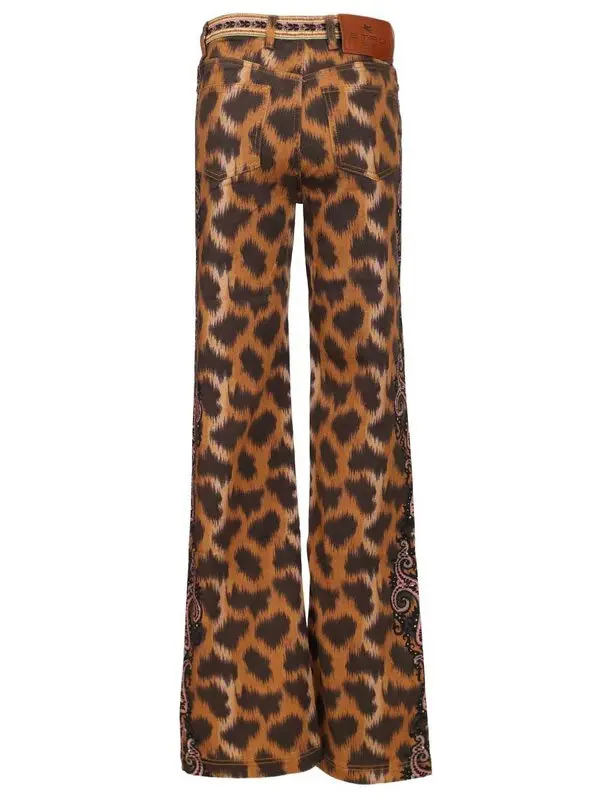 Etro Animalier Bootcut Jeans - Multicolor