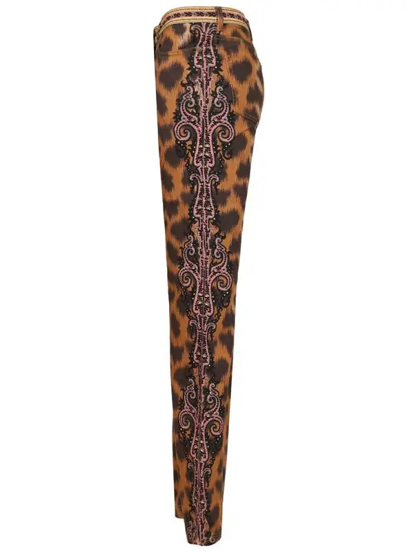 Etro Animalier Bootcut Jeans - Multicolor