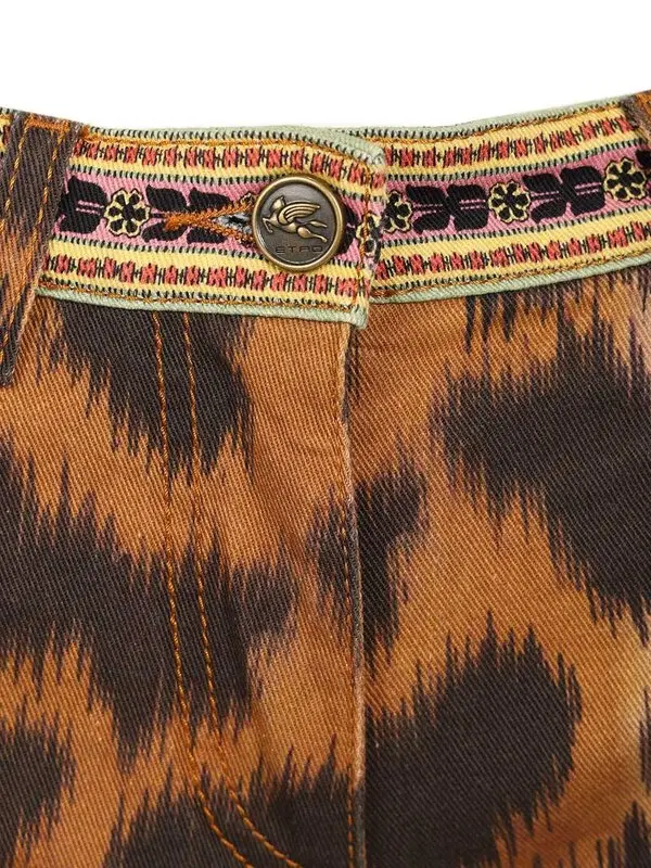 Etro Animalier Bootcut Jeans - Multicolor