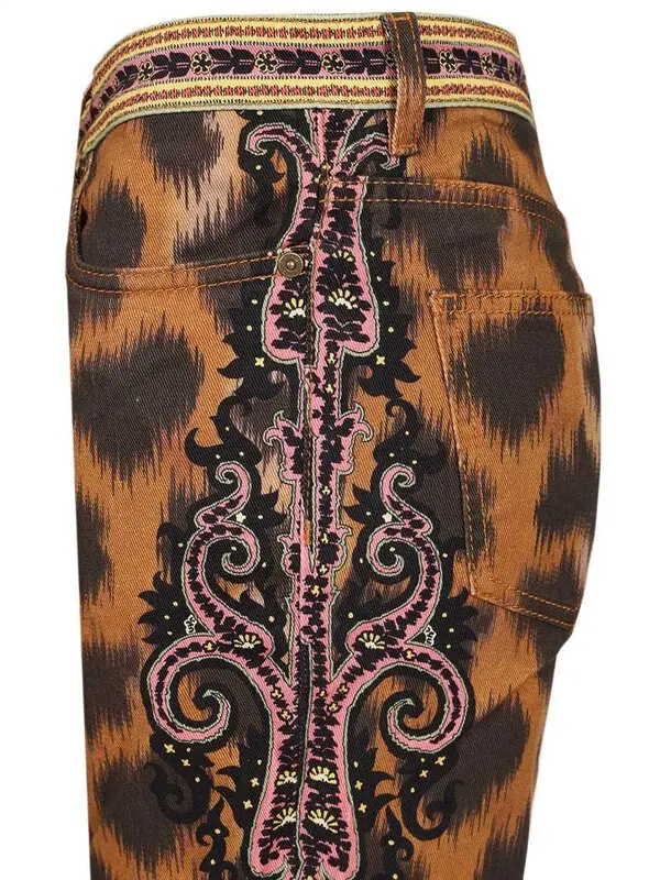 Etro Animalier Bootcut Jeans - Multicolor