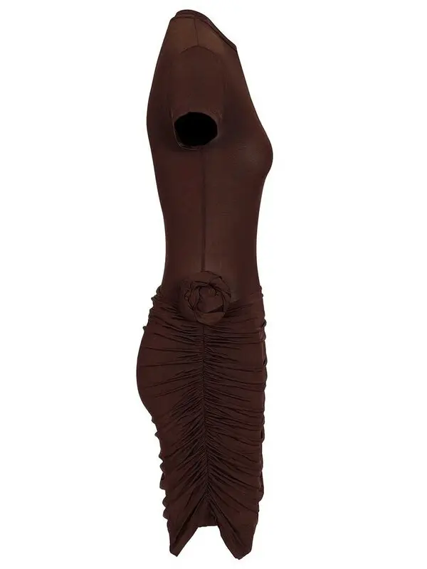 ROTATE BY BIRGER CHRISTENSEN Draped Mini Dress With Rosette Detail