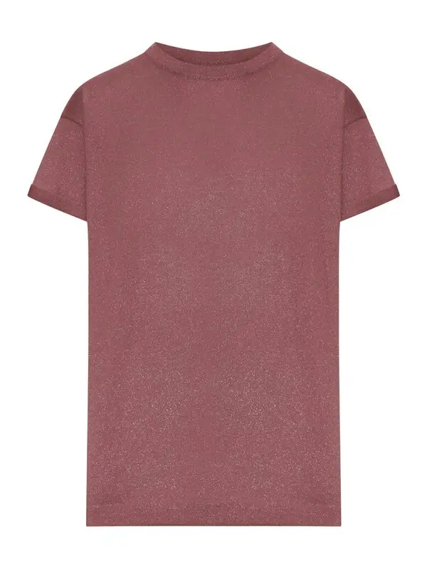 Brunello Cucinelli Cashmere And Silk Lurex T-shirt - Multicolor