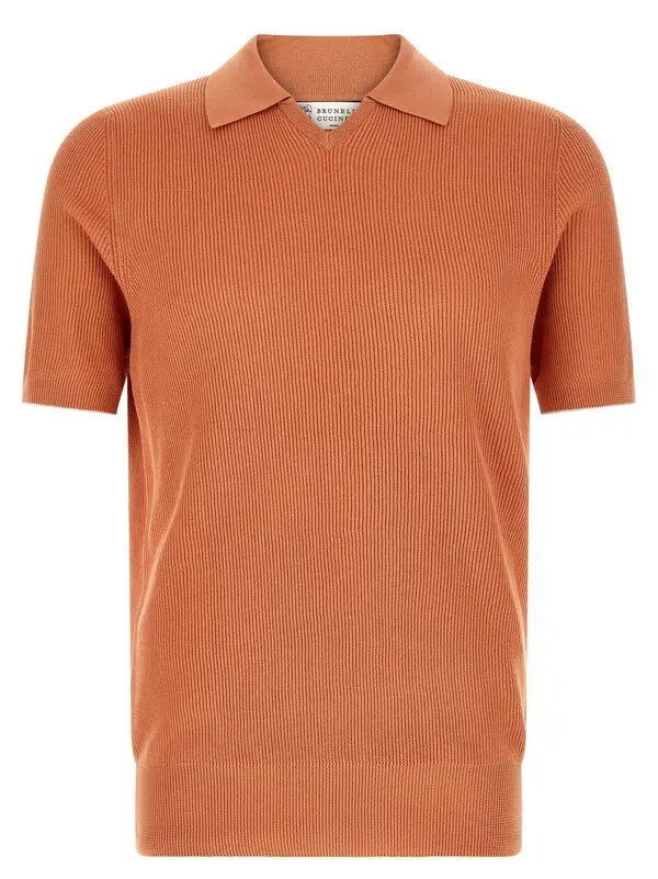 Brunello Cucinelli English Coast Polo Shirt - Orange