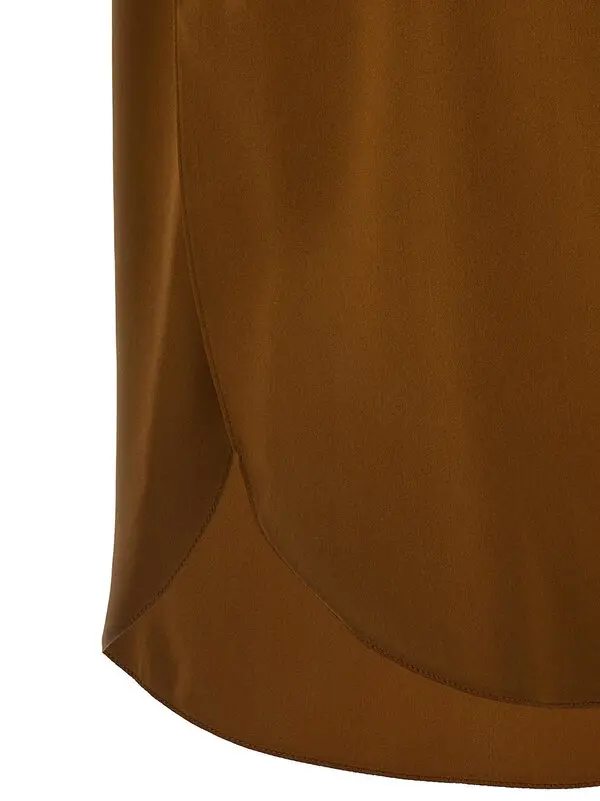 Max Mara Filly Sleeveless Silk Top - Brown