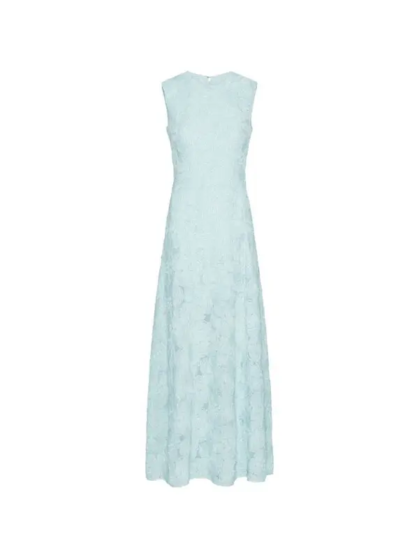 ROTATE BY BIRGER CHRISTENSEN Long Sleeveless Floral Jacquard Dress