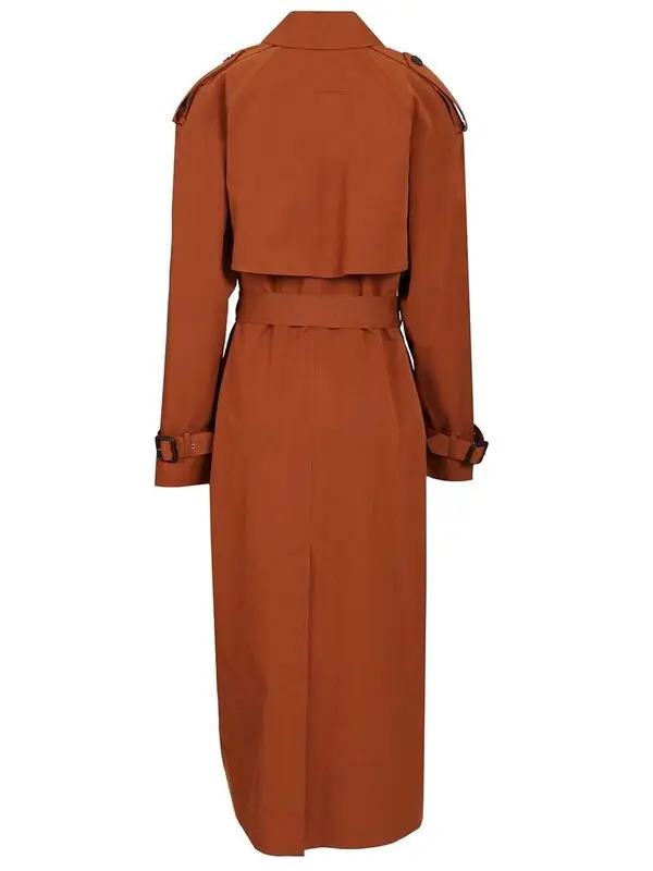 Saint Laurent Oversized Double-breasted Trench Coat - Brown