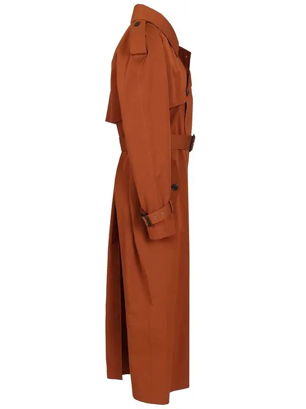 Saint Laurent Oversized Double-breasted Trench Coat - Brown