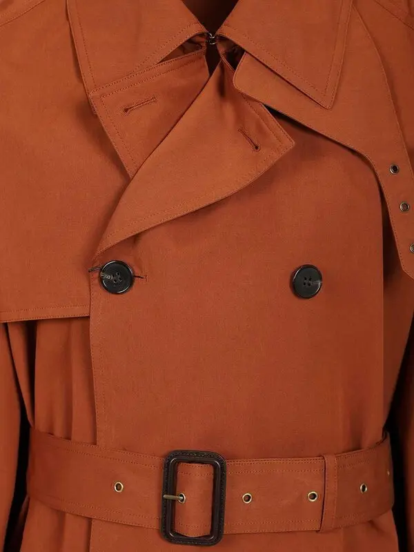 Saint Laurent Oversized Double-breasted Trench Coat - Brown