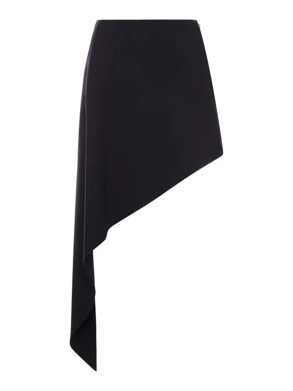 Alaïa Asymmetrical Wool Skirt - Black