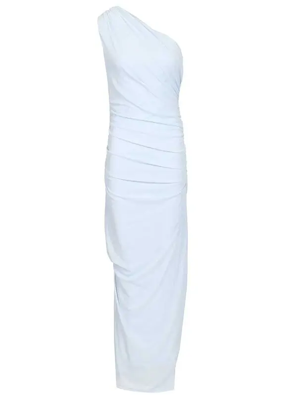 ROTATE BY BIRGER CHRISTENSEN One-shoulder Draped Maxi Dress - Blue