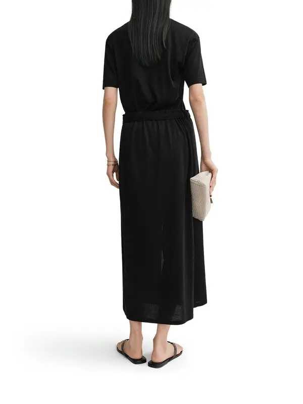 TOTEME Long Cotton And Silk Wrap Skirt
