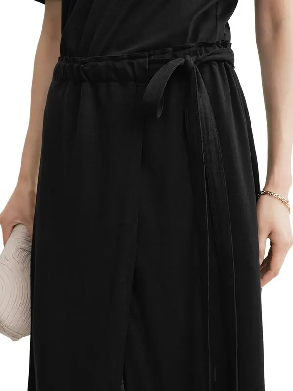 TOTEME Long Cotton And Silk Wrap Skirt