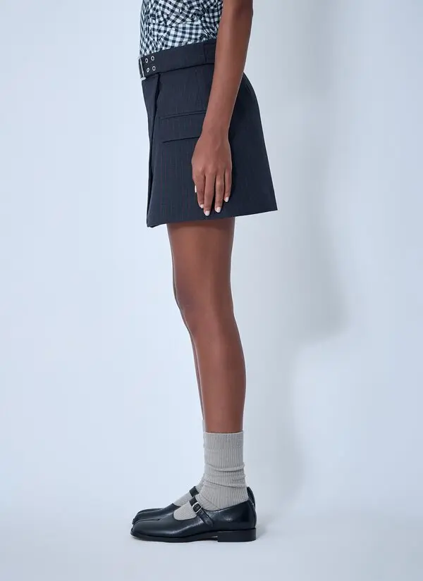 GANNI Stretch Stripe Mini Skirt