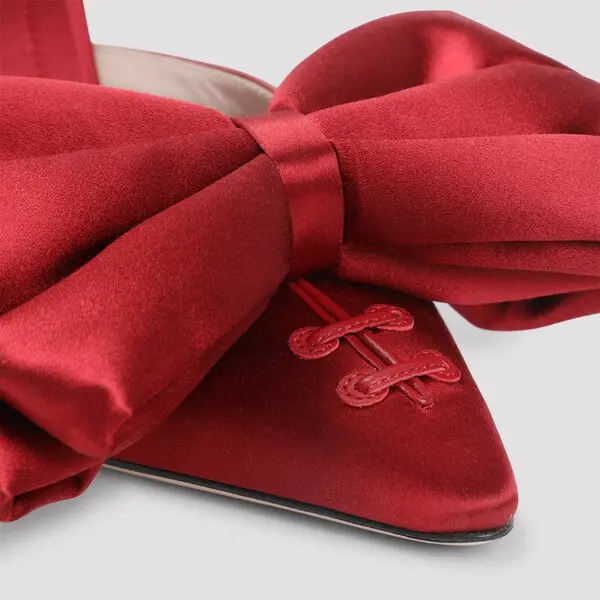 Valentino Garavani Pointed Toe Mules With Knot Detailing