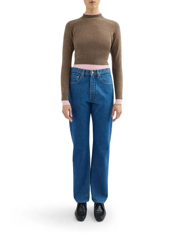 JIL SANDER Mid-rise Flare Jeans In Medium Denim - Multicolor