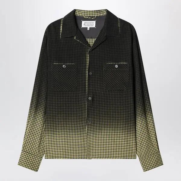 MAISON MARGIELA Gradient Check Viscose Shirt - Black