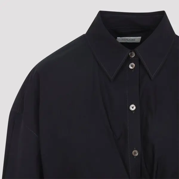 LEMAIRE Straight Collar Twisted Shirt - Blue