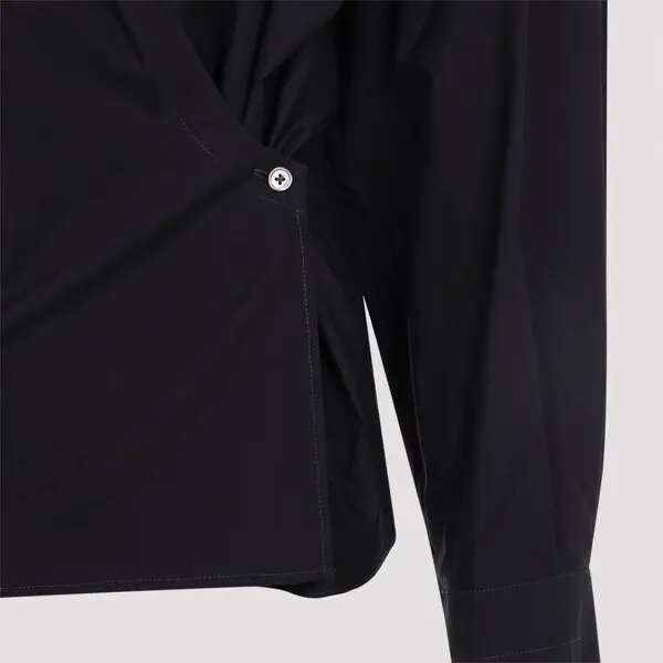 LEMAIRE Straight Collar Twisted Shirt - Blue
