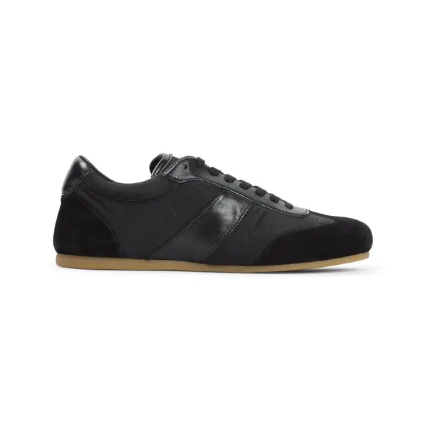 LEMAIRE Soft Runner Sneakers In Polyamide And Calf Leather - Black