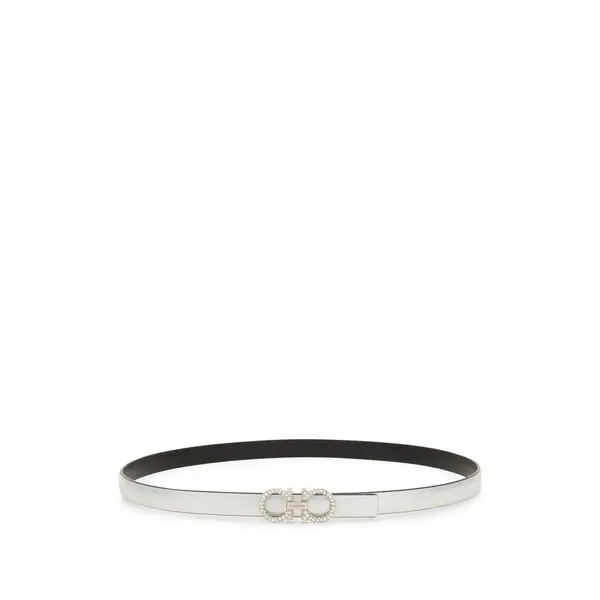 FERRAGAMO Gancini Buckle Belt - Silver