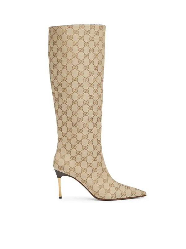 Gucci Gg Fabric Stiletto Boots - Multicolor