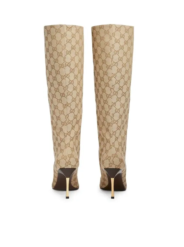 Gucci Gg Fabric Stiletto Boots - Multicolor