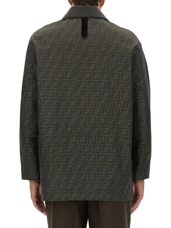 Fendi Jacquard Ff Blouson - Brown